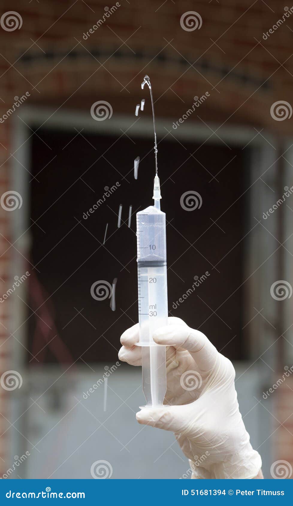 Flow check using a syringe stock photo. Image of flowing - 51681394