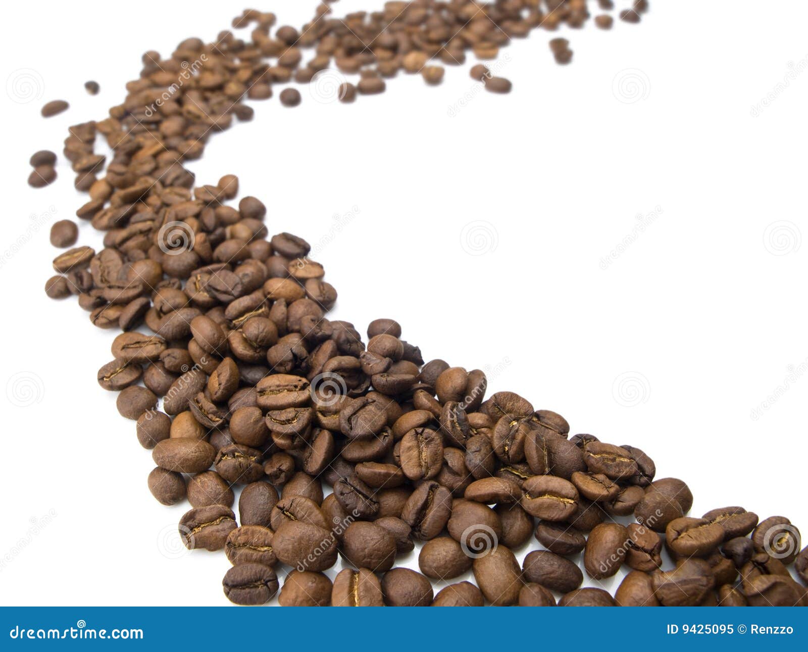 Flow of coffee beans. stock image. Image of beverage, agriculture - 9425095