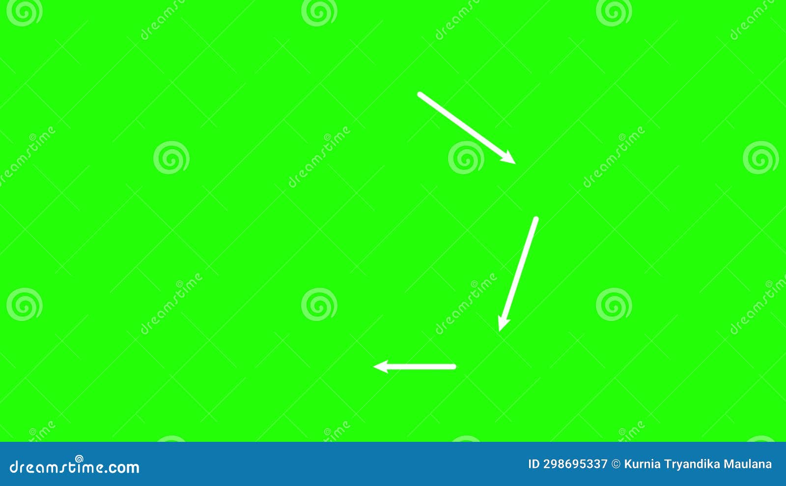 Flow Cycle Step Process Cycle Arrow Next Process Green Screen Five 5 ...