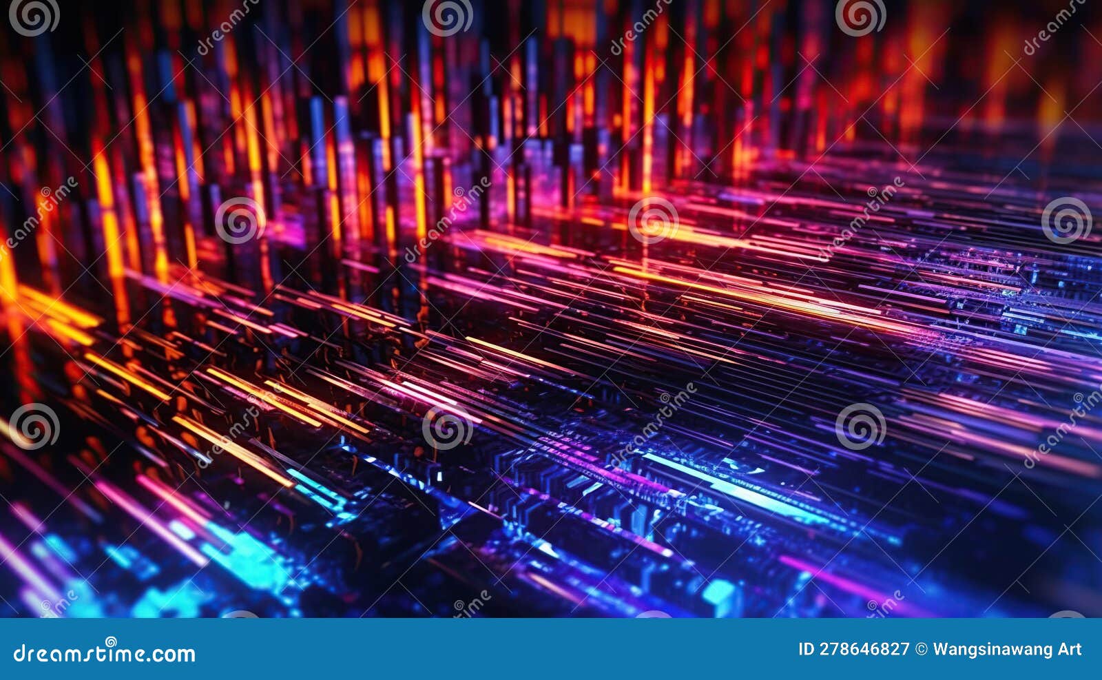 Flow Data Network Binary System AI Generated Image Stock Illustration ...