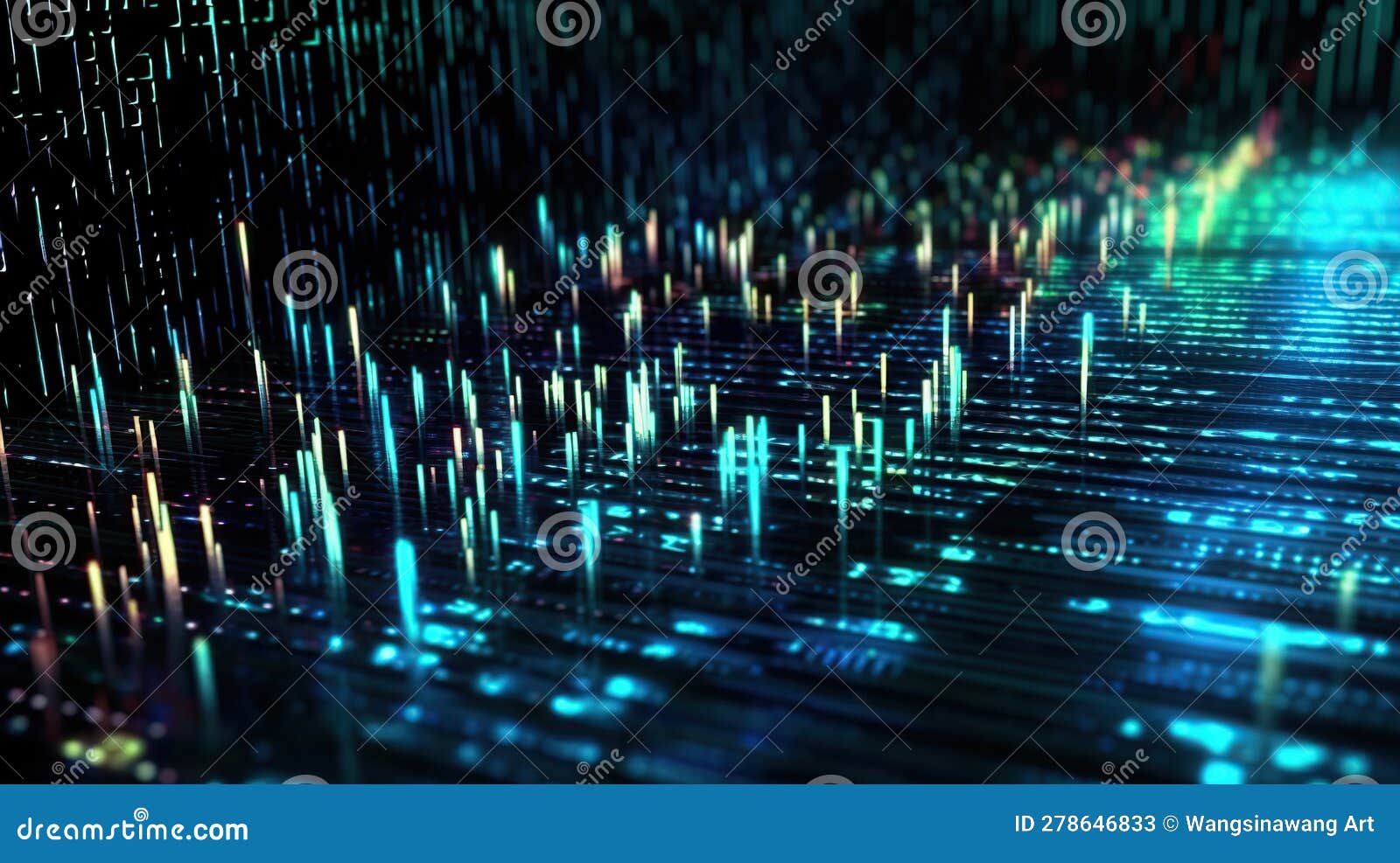 Flow Data Network Binary System AI Generated Image Stock Illustration ...