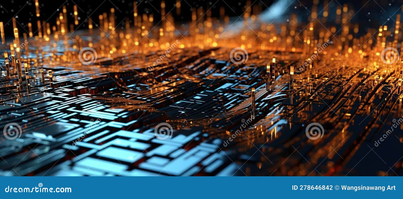 Flow Data Network Binary System Ai Generated Image Stock Illustration Illustration Of Music