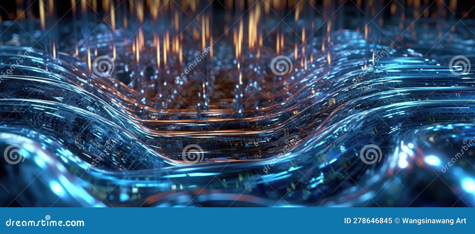 Flow Data Network Binary System AI Generated Image Stock Illustration ...
