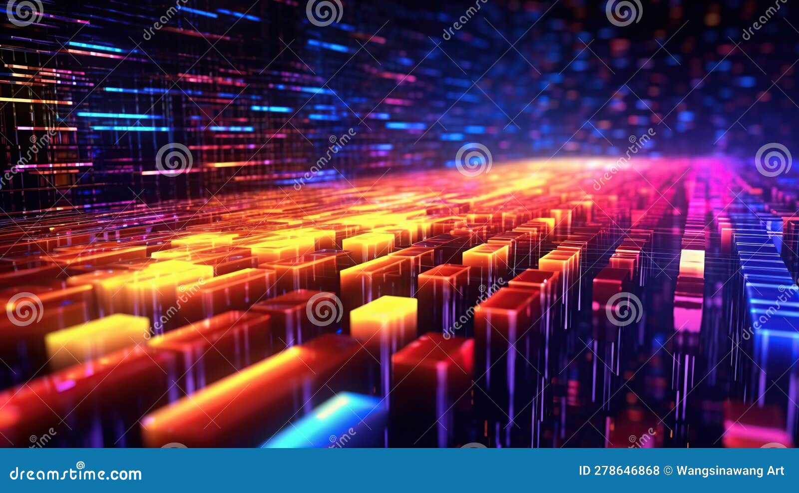 Flow Data Network Binary System Ai Generated Image Stock Illustration Illustration Of Music