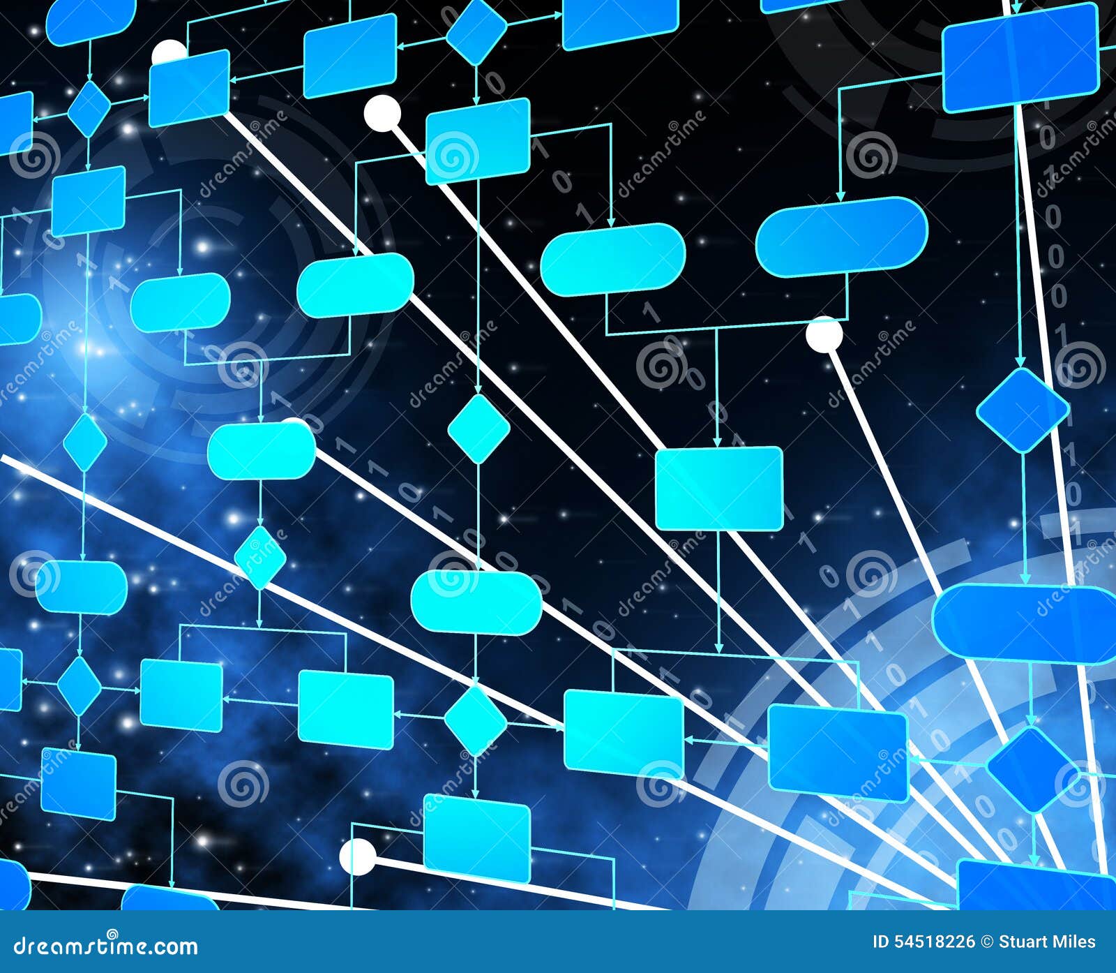 Flow Diagram Represents Workflow Flowchart and Processes Stock ...