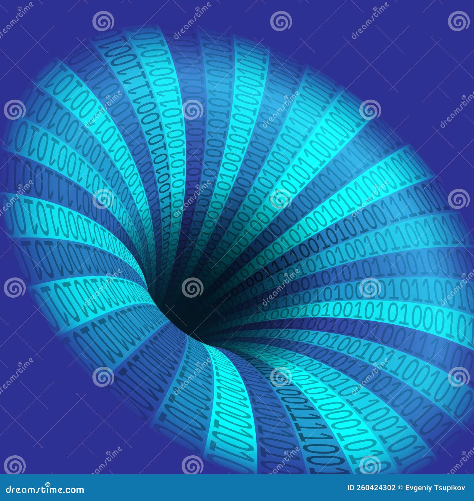 The Flow of Digital Information. Stock Vector - Illustration of circle ...