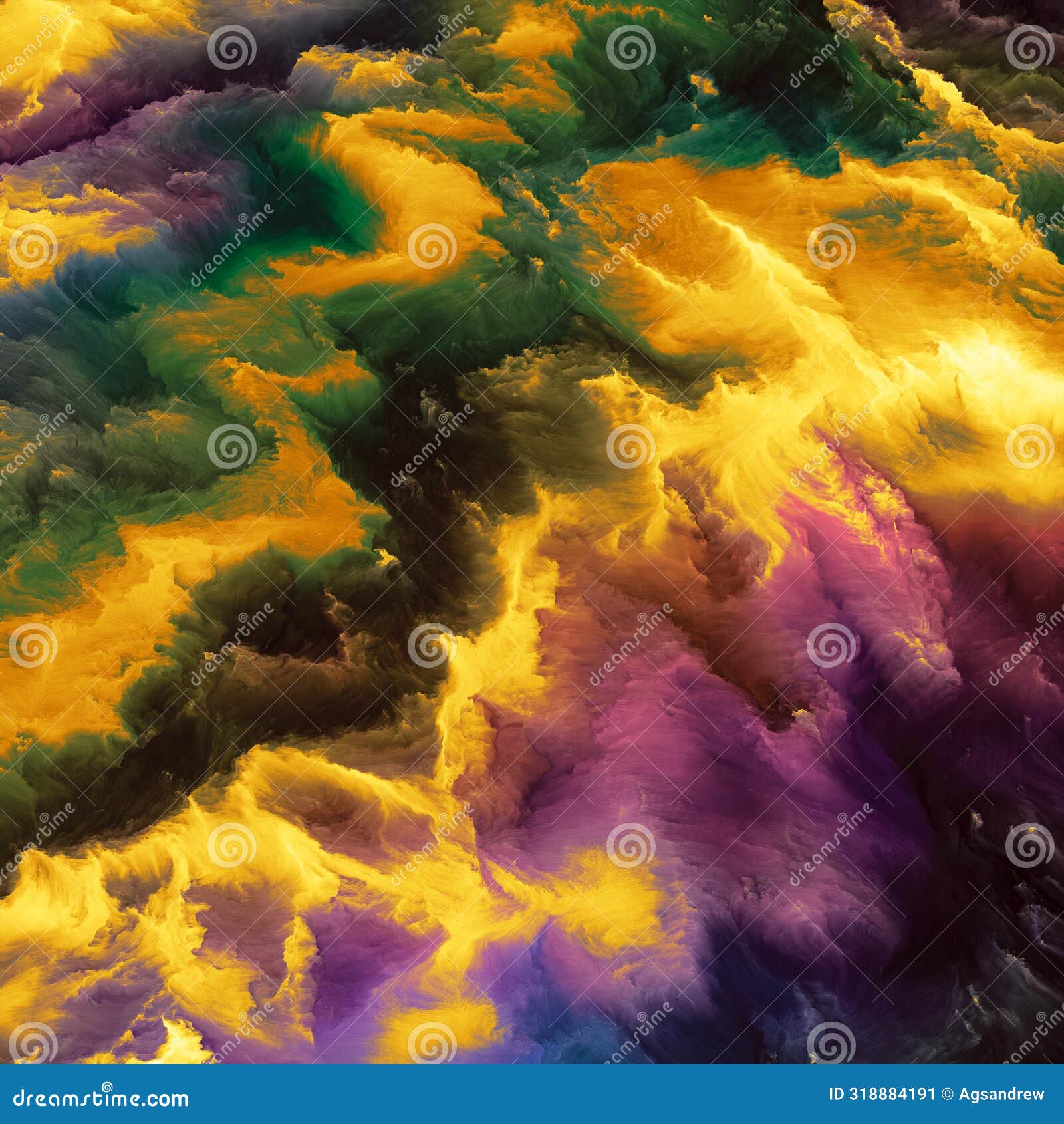 The Flow of Evolving Colors Stock Illustration - Illustration of ...