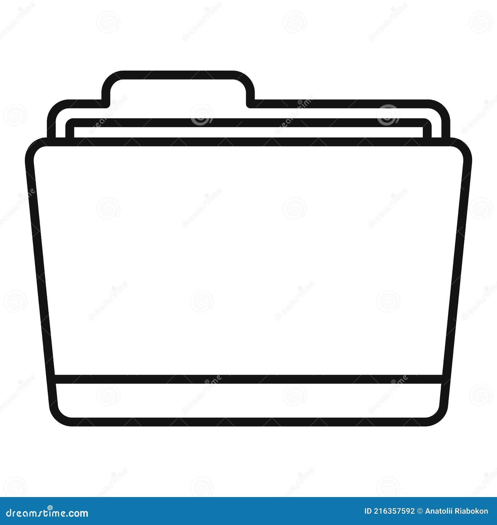 Flow Folder Icon, Outline Style Stock Vector - Illustration of line ...