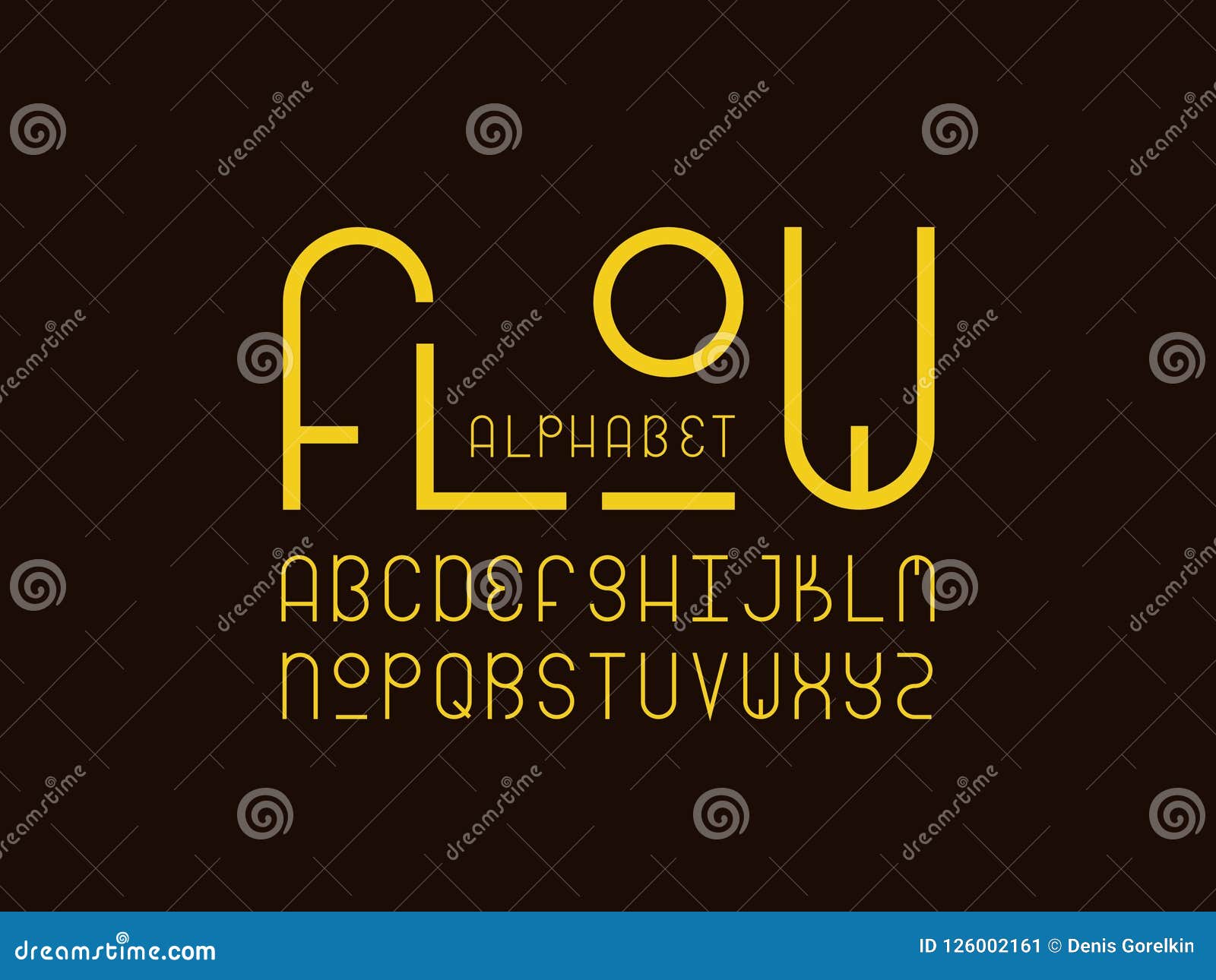 Flow Font. Vector Alphabet | CartoonDealer.com #133437075