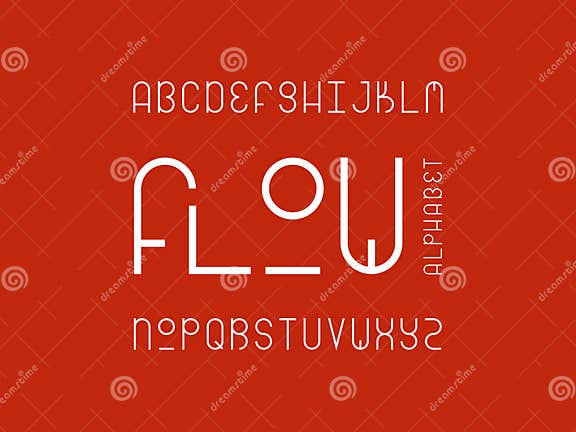 Flow font. Vector alphabet stock vector. Illustration of symbol - 133437458