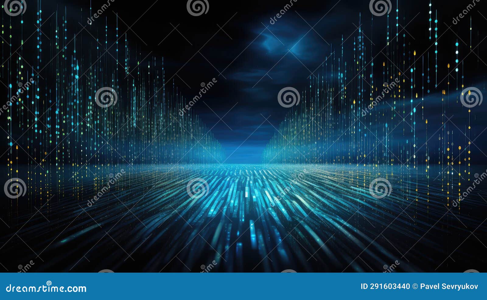 Flow Futuristic Data Stream Stock Illustration - Illustration of modern ...
