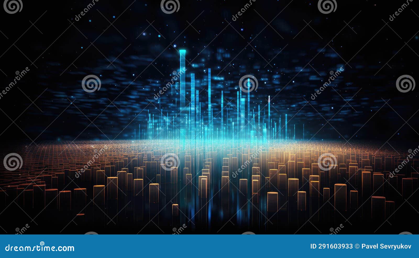 Flow Futuristic Data Stream Stock Illustration - Illustration of stream ...