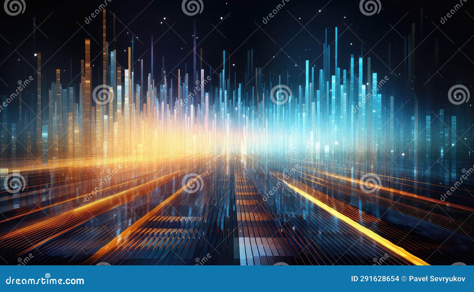 Flow Futuristic Data Stream Stock Illustration - Illustration of flow ...