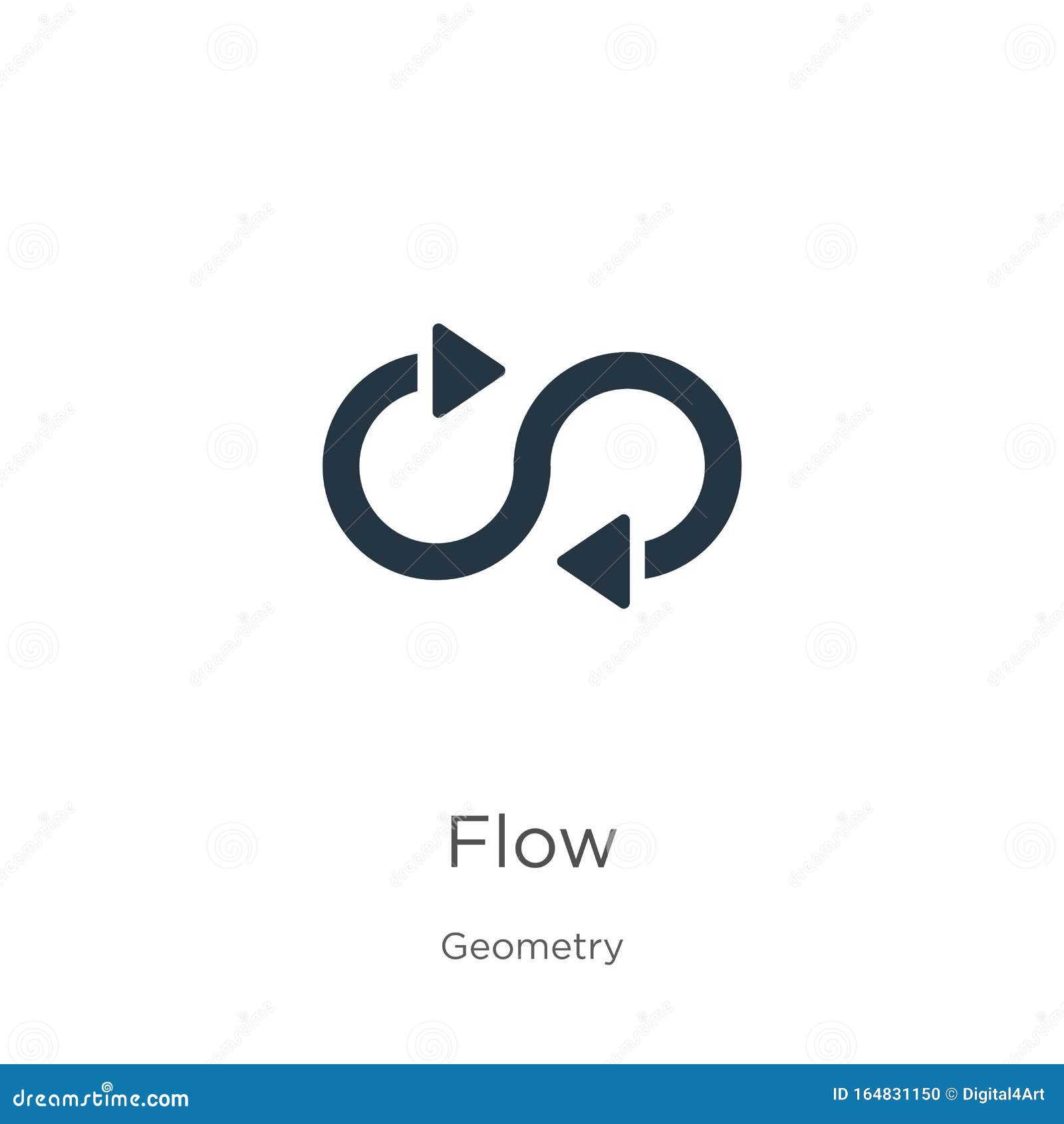 Flow Icon Vector. Trendy Flat Flow Icon from Geometry Collection ...
