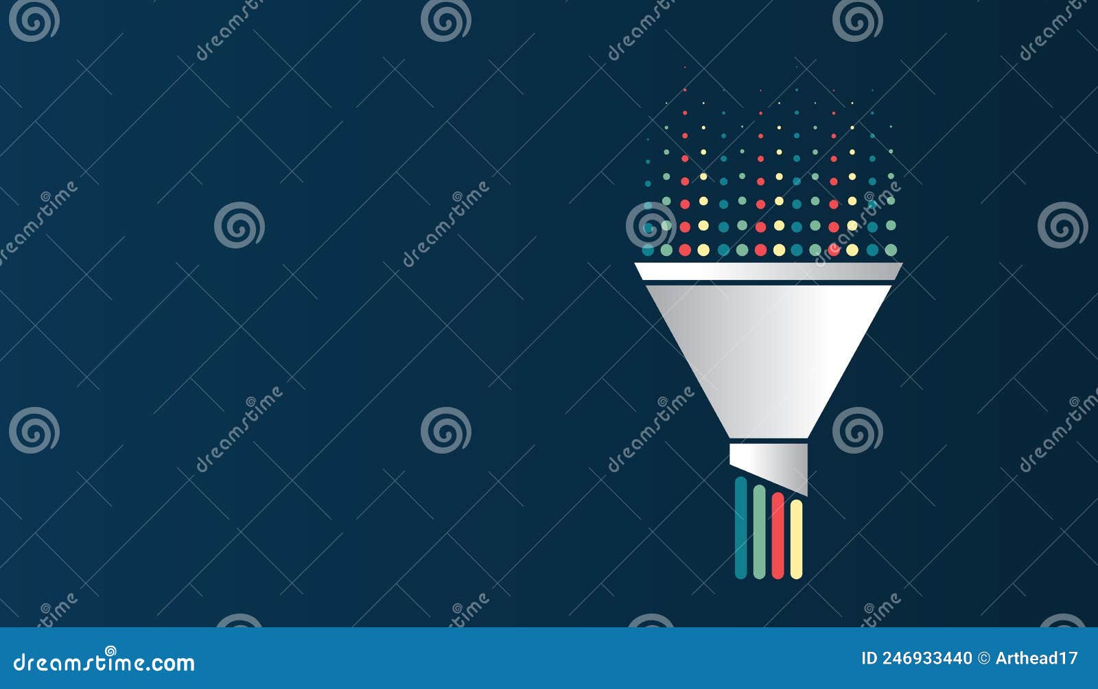 Abstract Funnel Tornado Background Golden Dots. Banner Background ...