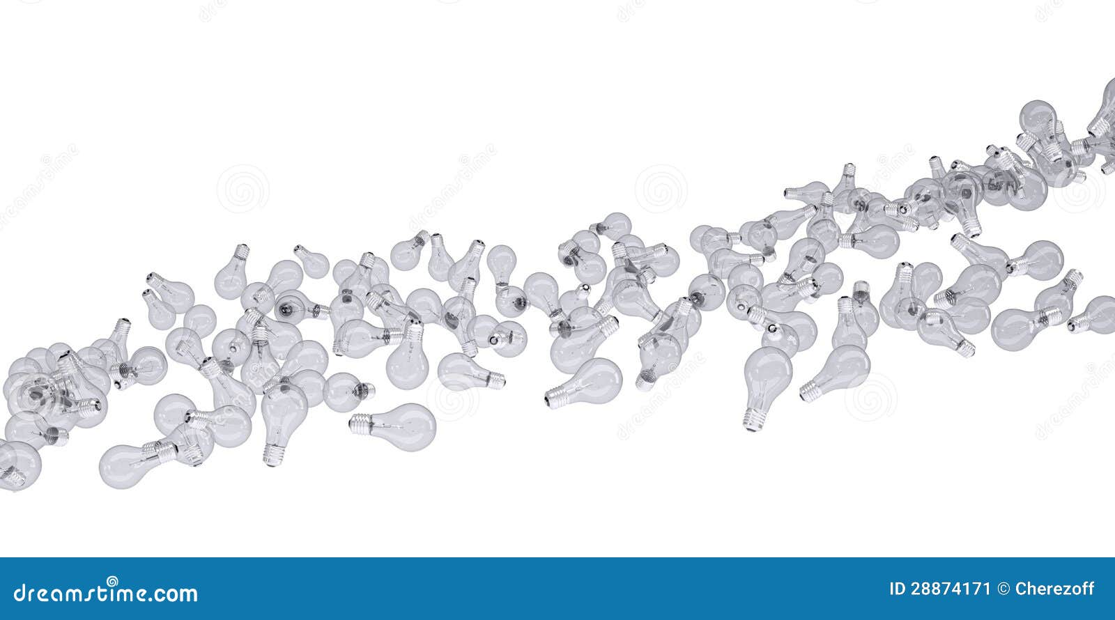 The flow of light bulbs stock illustration. Illustration of lightbulb ...