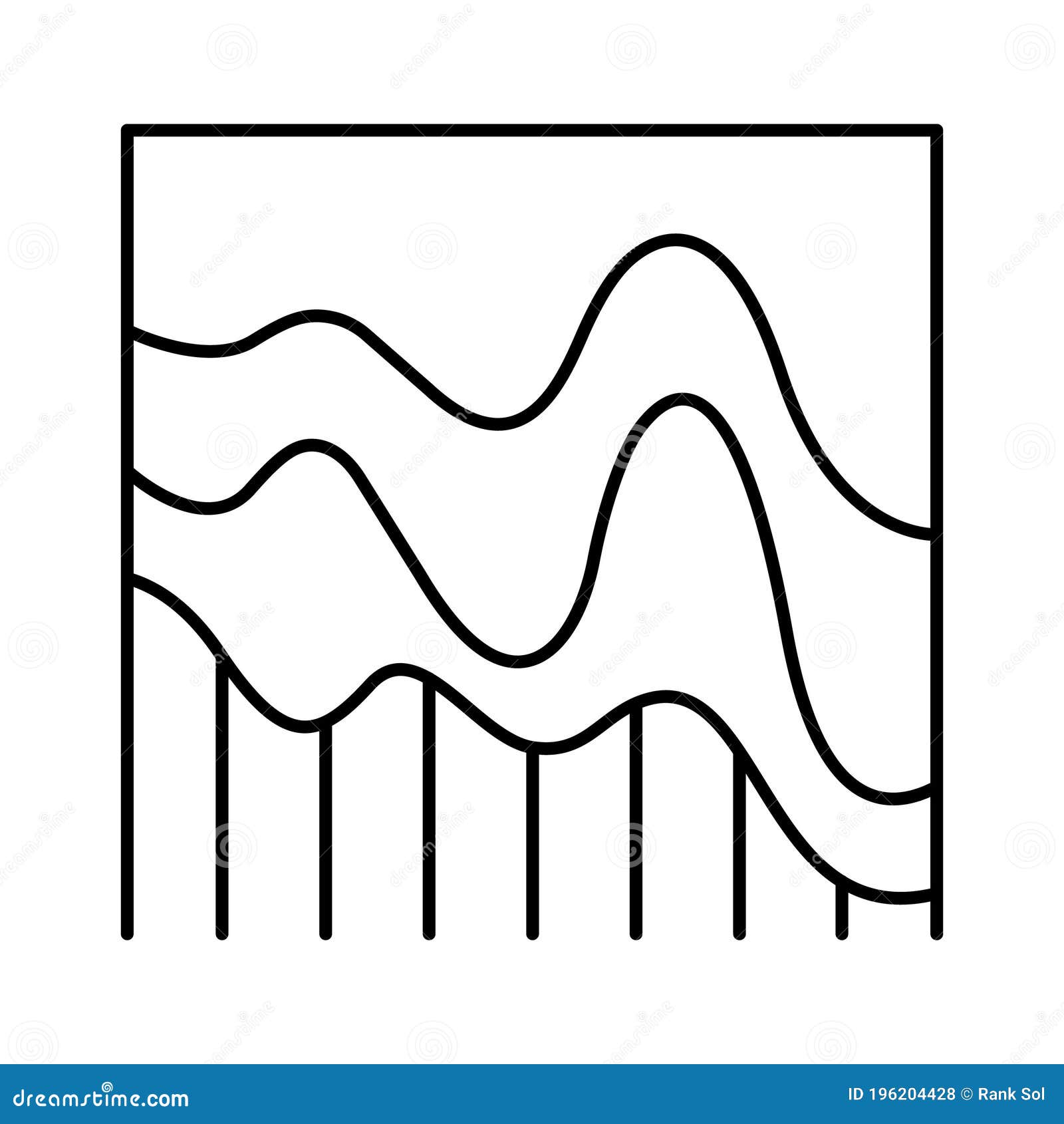 Flow Line Vector Icon Which Can Easily Modify or Edit Stock Vector ...