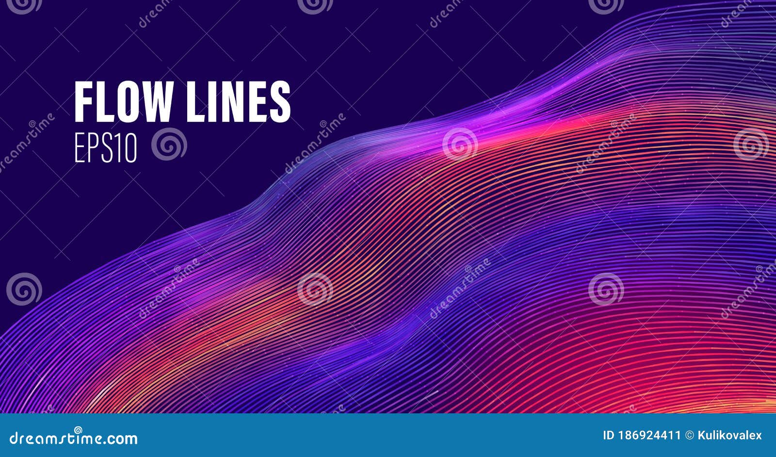 Flow Lines Liquid Vector Array. Wave Flow Lines. Motion Line Wave ...