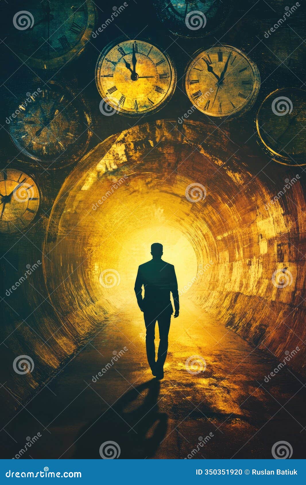 Flow of Moments: Visual Representation of Concept of Time, Highlighting ...