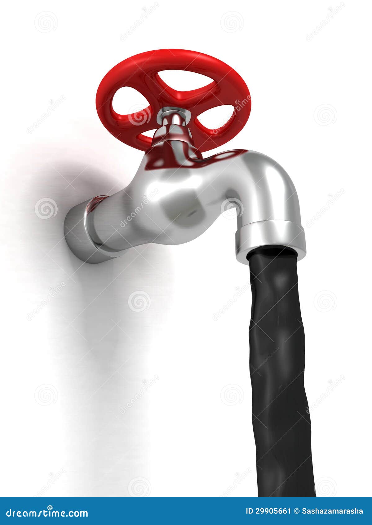 The Flow of Oil Pouring from the Metallic Tap Stock Illustration ...