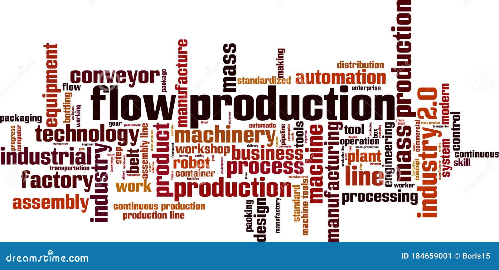 Flow Production Blue Concept Icon. Continuous-flow Manufacturing Idea ...