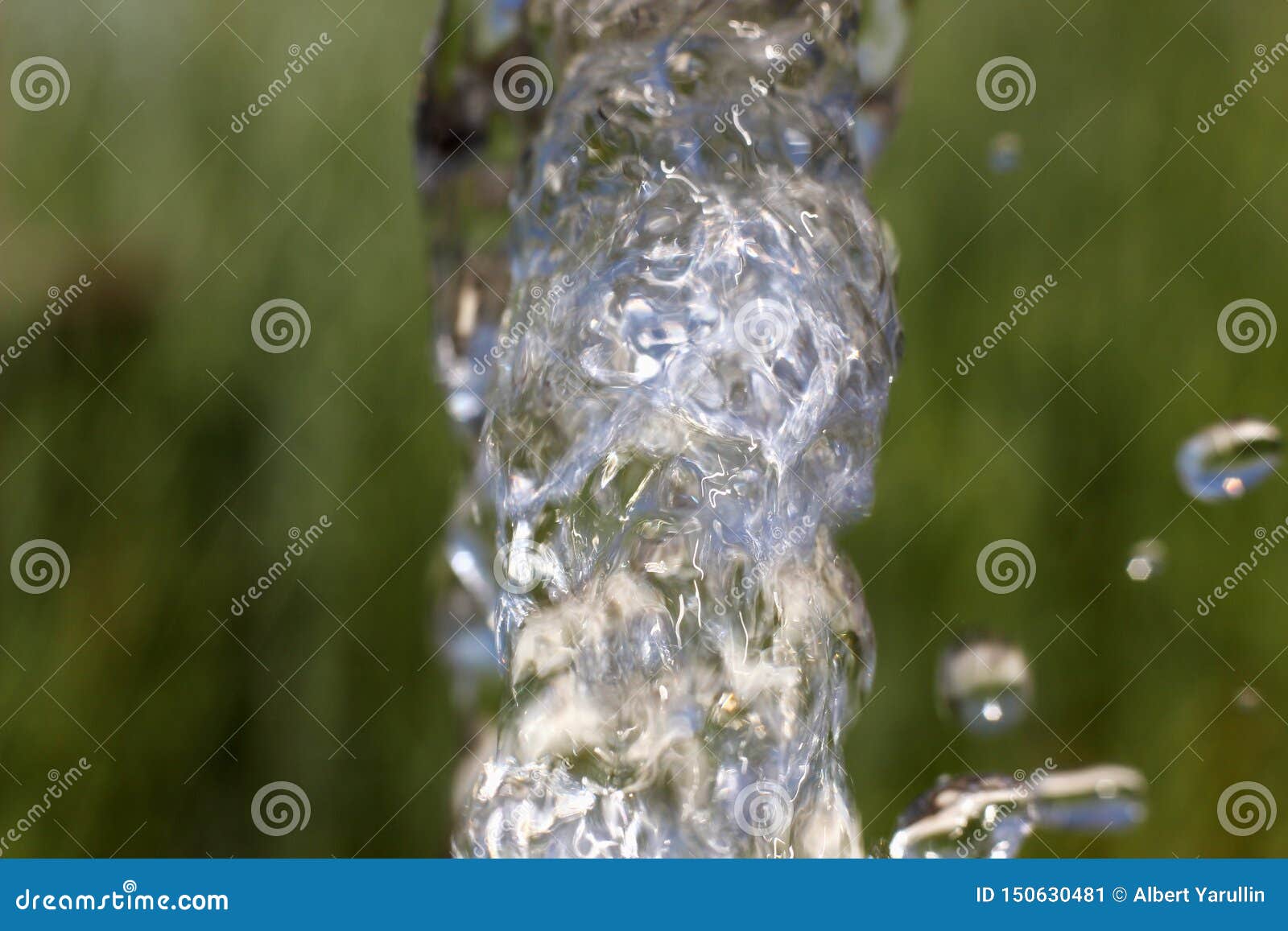 Flow of Pure Spring Water on a Natural Background Stock Image - Image ...