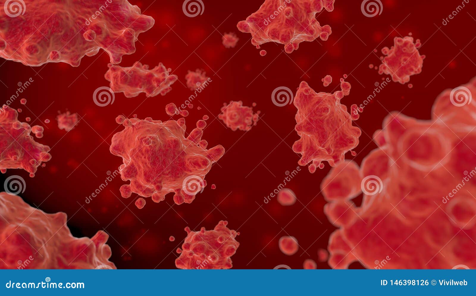 Flow of red virus stock illustration. Illustration of antibody - 146398126