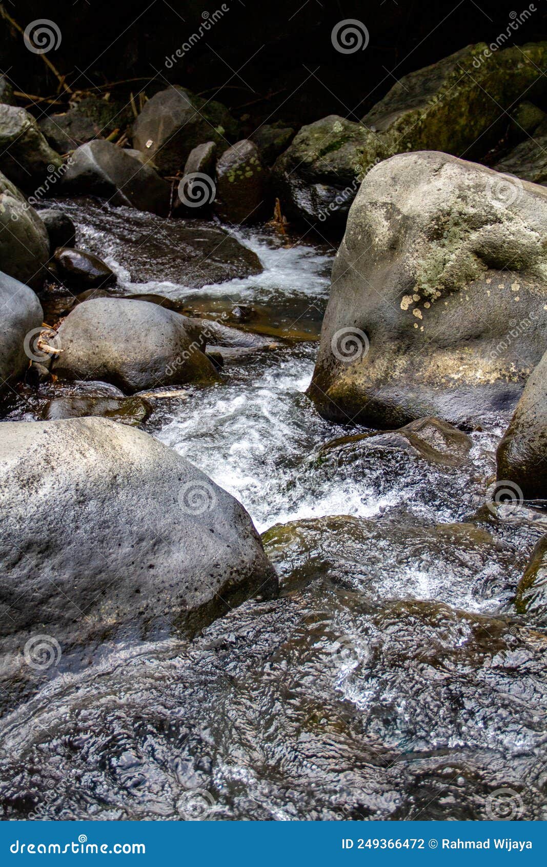 The Flow of River Water Flowing through the Rocks Stock Photo - Image ...