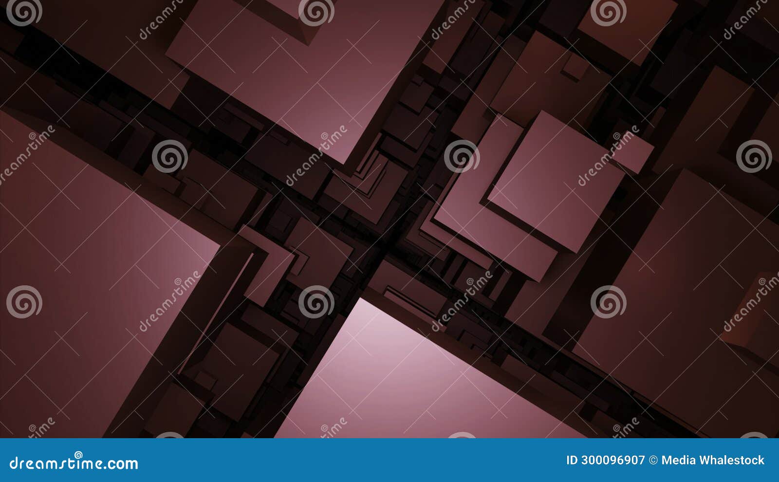 Flow of Set of 3d Squares. Design. Movement through Space from Stream ...