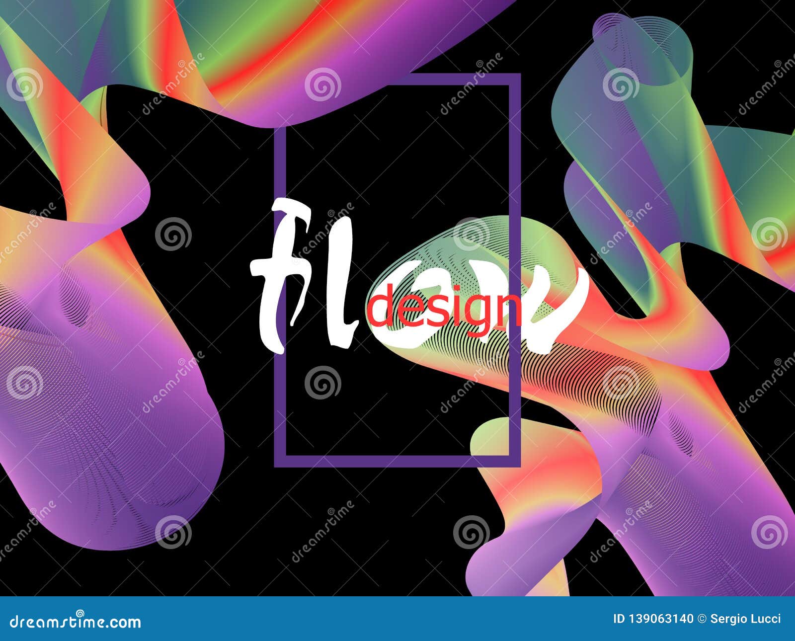 Flow Shapes Design. Liquid Wave. 3d Flow Shape. Stock Vector ...