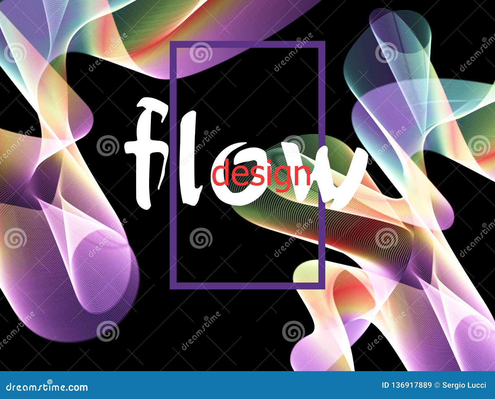 Flow Shapes Design. Liquid Wave Background. Abstract 3d Flow Shape. EPS ...