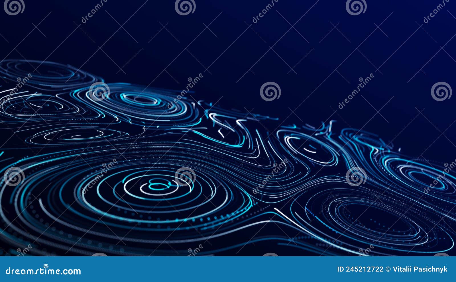 A Flow of Smooth Swirling Vortices. Glowing Coils of Turbulence on a ...