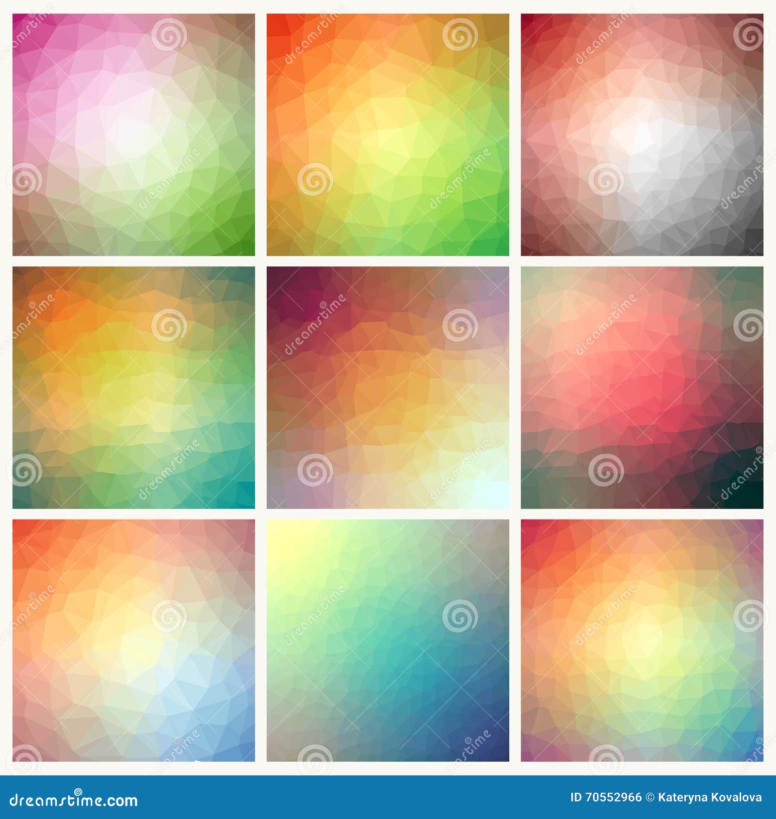 Flow of Spectrum Effect. Polygonal Background Stock Vector ...