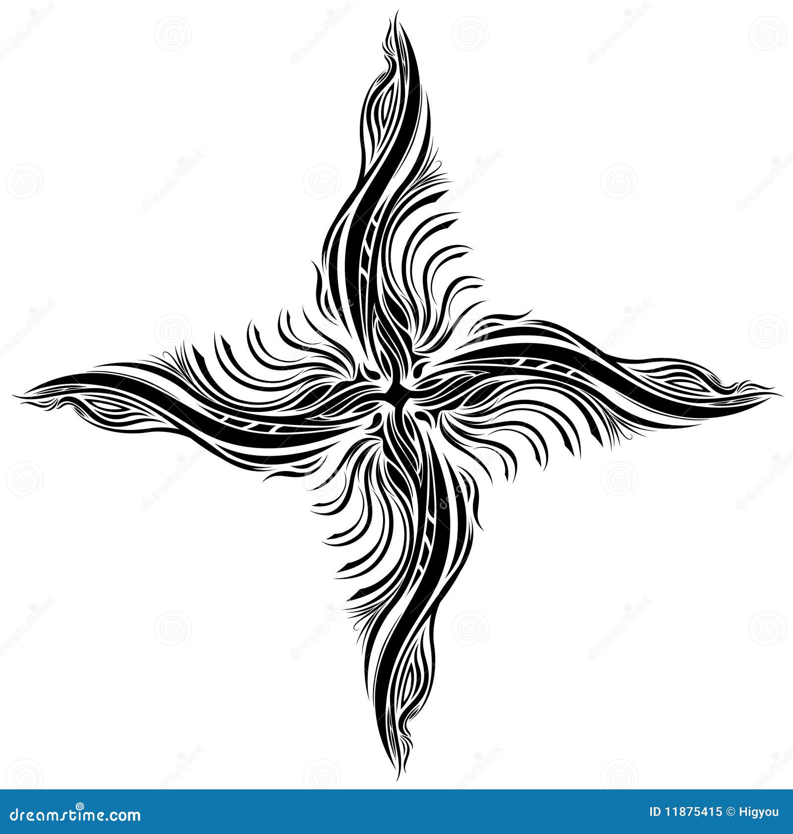 Flow Star stock vector. Illustration of flowing, pieces - 11875415