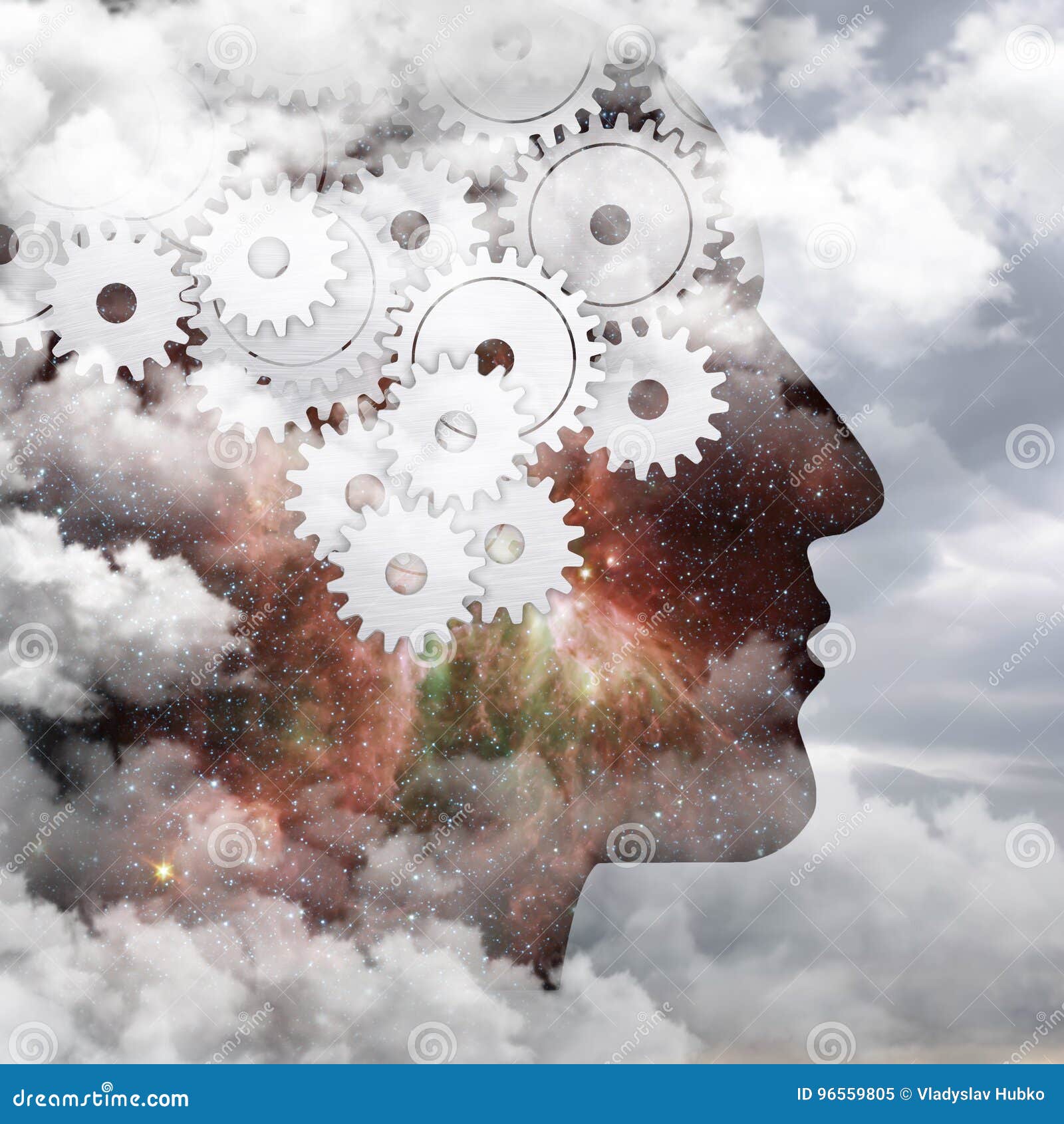 The Flow of Thoughts, the Human Brain Stock Image - Image of corporate ...