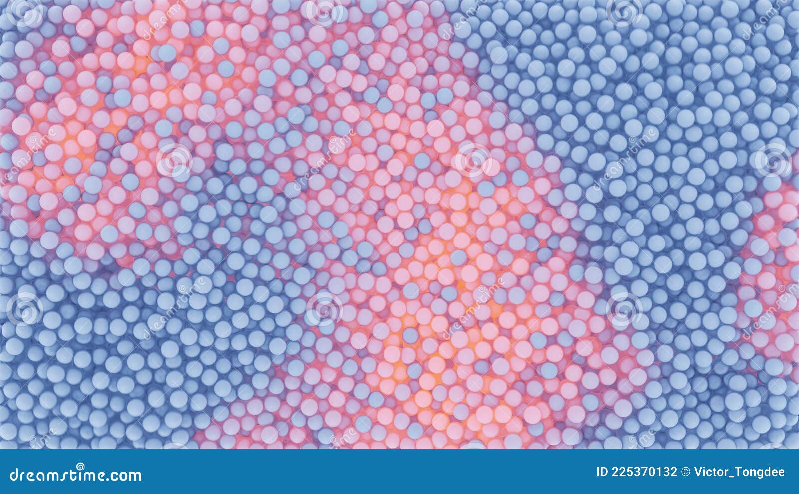 A Flow of Thousands of Particles Mixing with Each Other. 3D ...