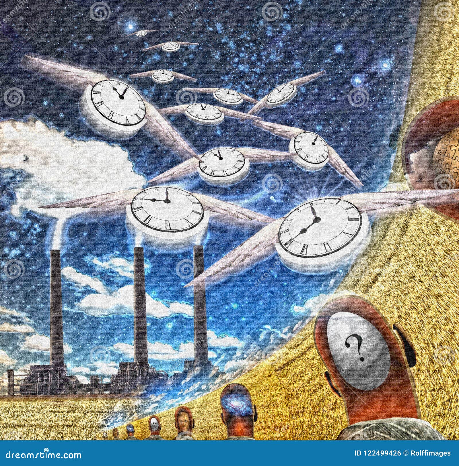 Flow of Time stock illustration. Illustration of actual - 122499426