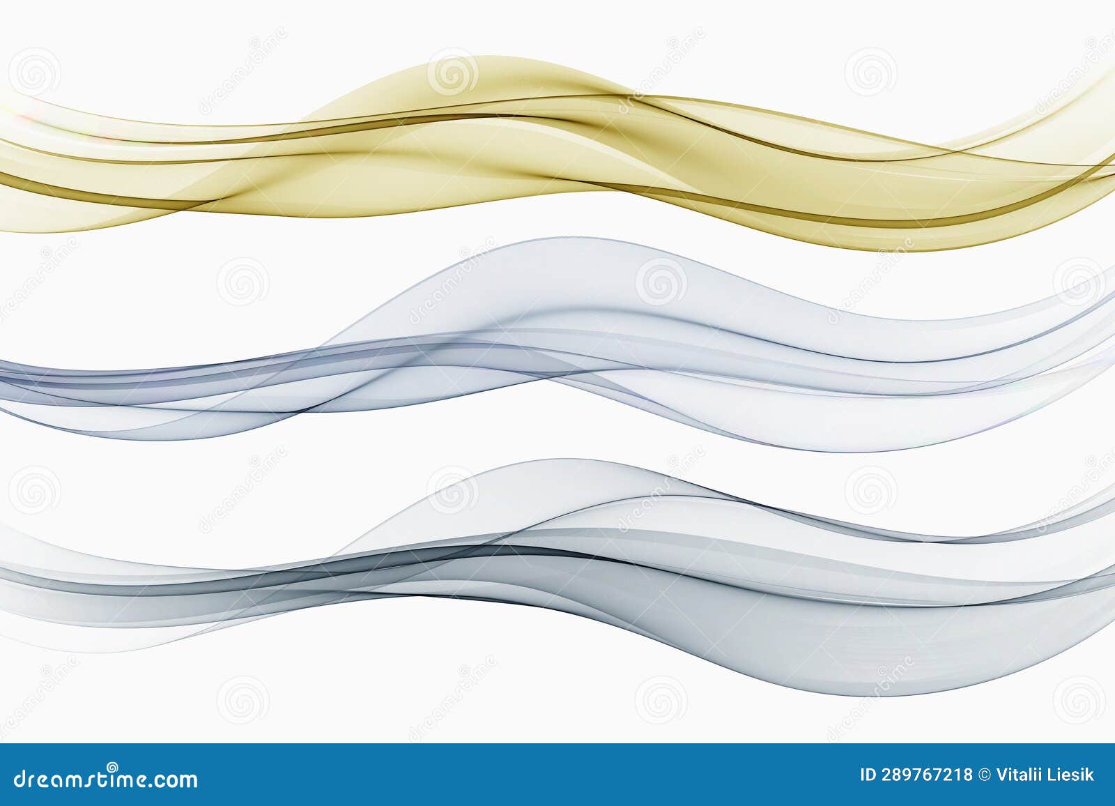 Flow Transparent Wave, Smoky Wave, Background Set. Stock Vector ...