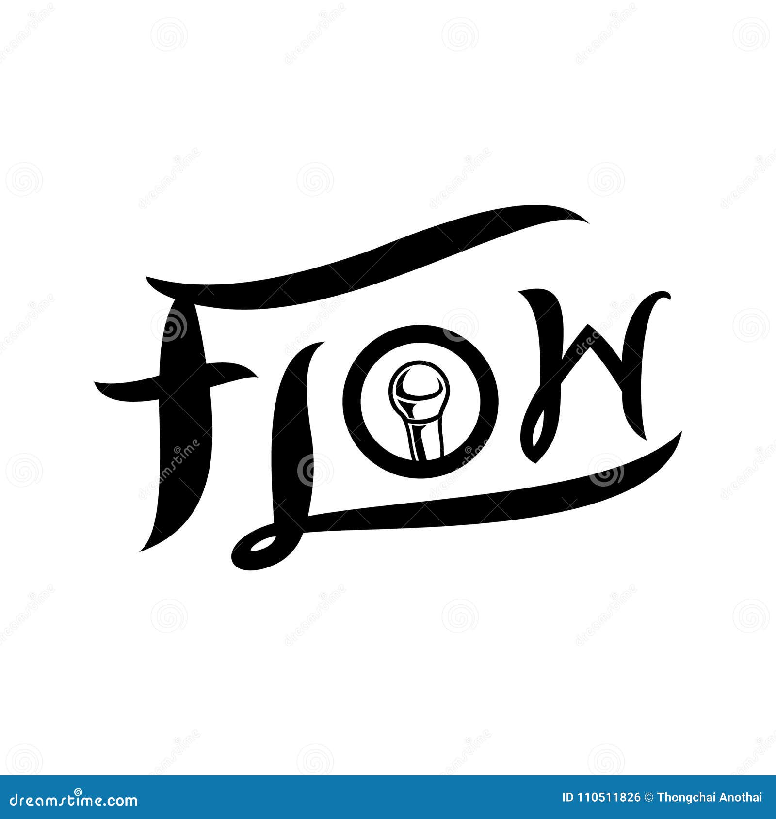 Flow Typography with Microphone Logo Stock Vector - Illustration of ...