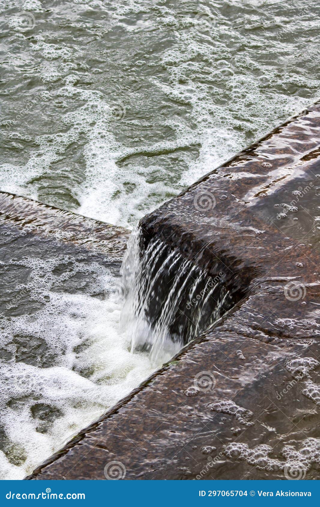 The Flow of Water in the City Waterfall Stock Photo - Image of landmark ...