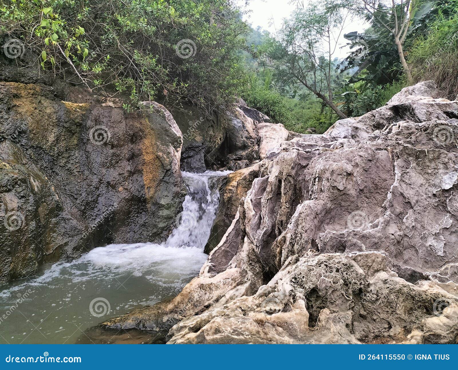 The Flow of Water in the River that Calms the Mind Stock Photo - Image ...