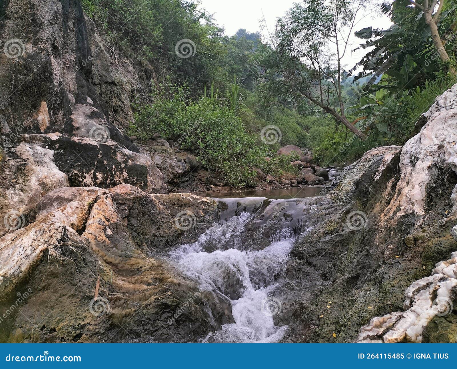 The Flow of Water in the River that Calms the Mind Stock Image - Image ...