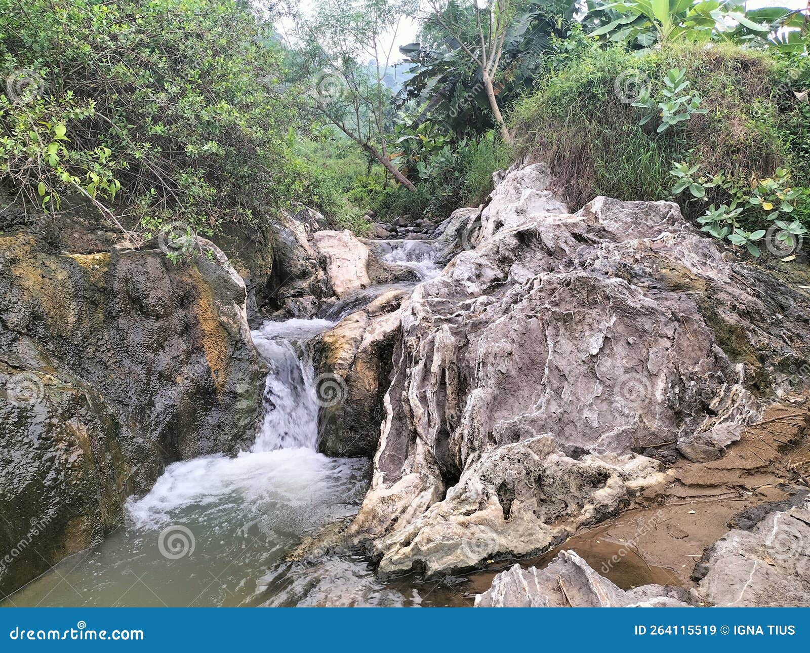 The Flow of Water in the River that Calms the Mind Stock Image - Image ...
