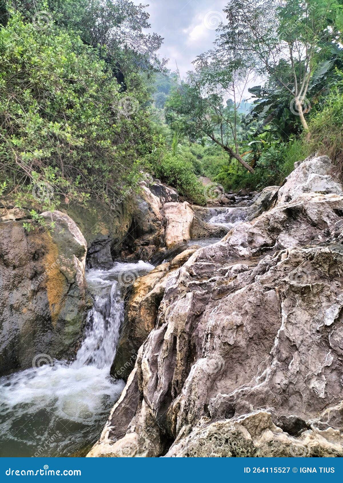 The Flow of Water in the River that Calms the Mind Stock Image - Image ...