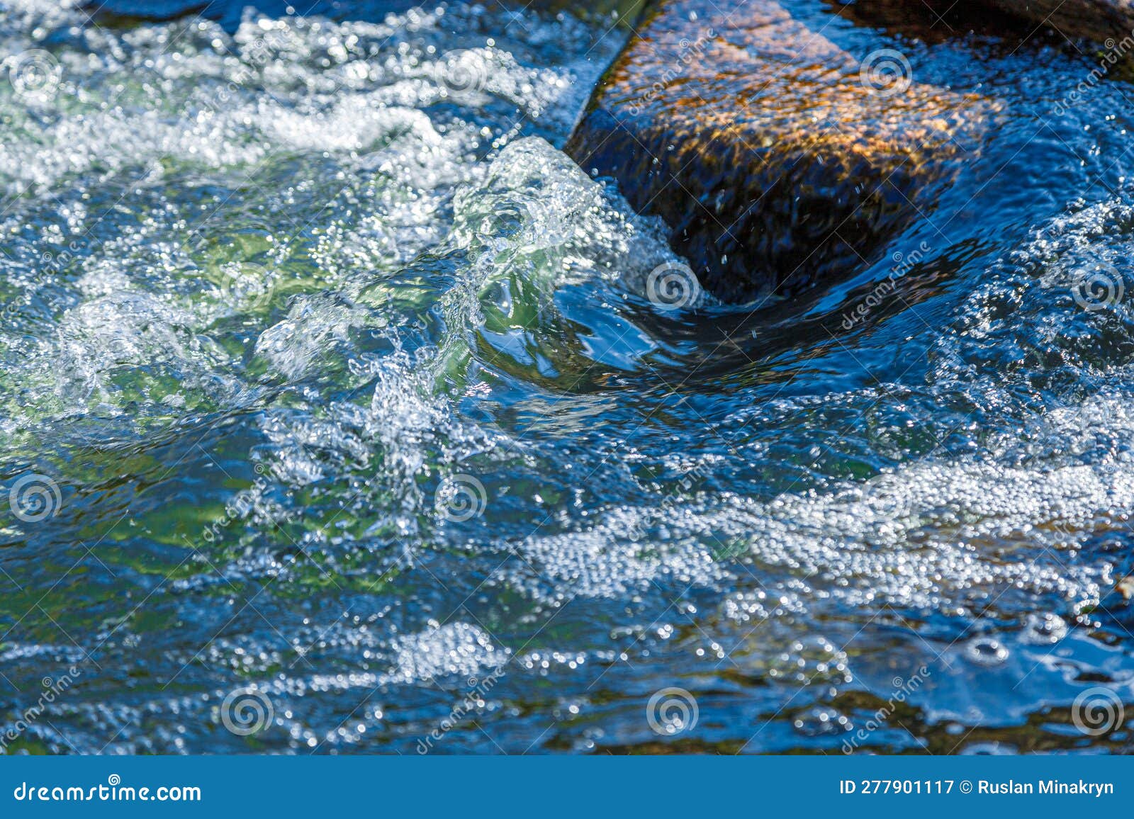 Flow of Water and Spray from a Stone Stock Image - Image of abstract ...