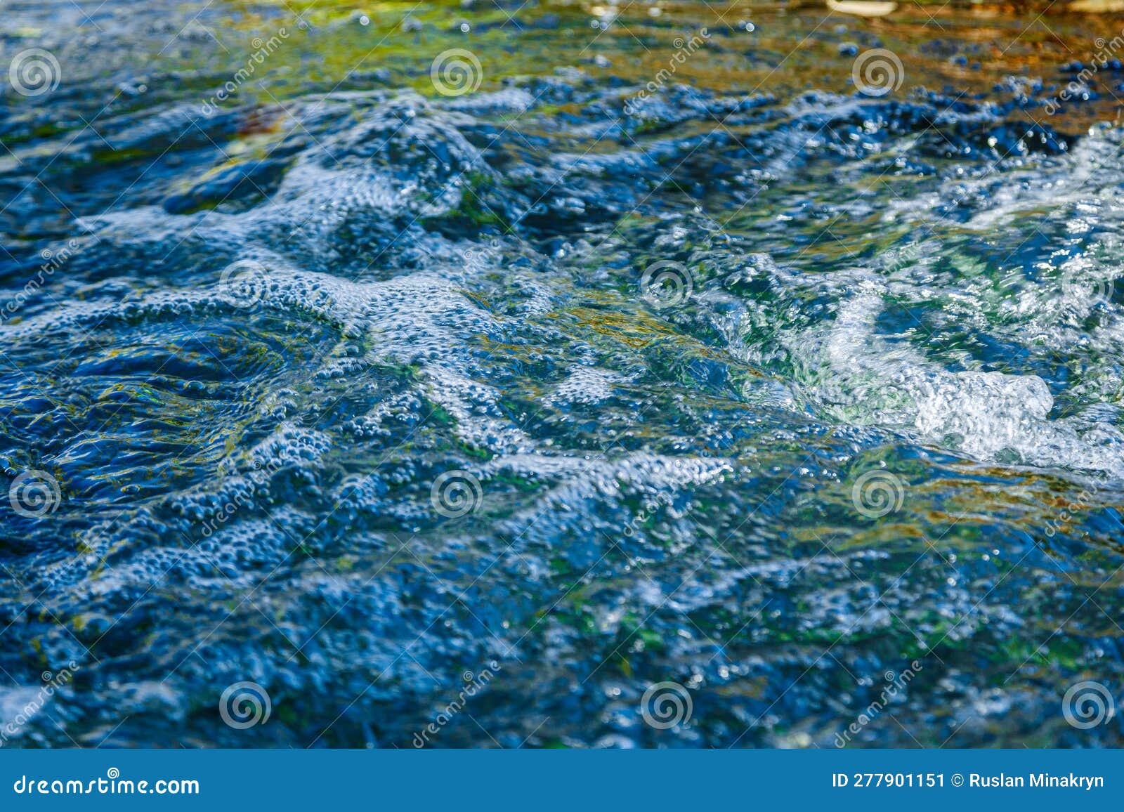 Flow of Water and Spray from a Stone Stock Image - Image of flowing ...
