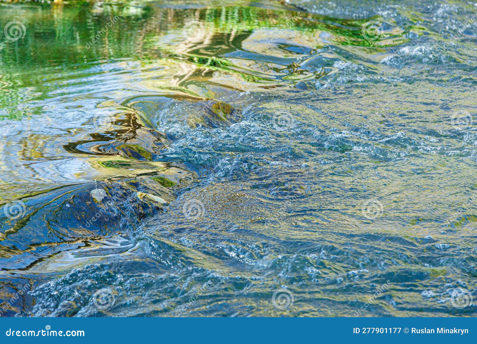 Flow of Water and Spray from a Stone Stock Image - Image of stone ...