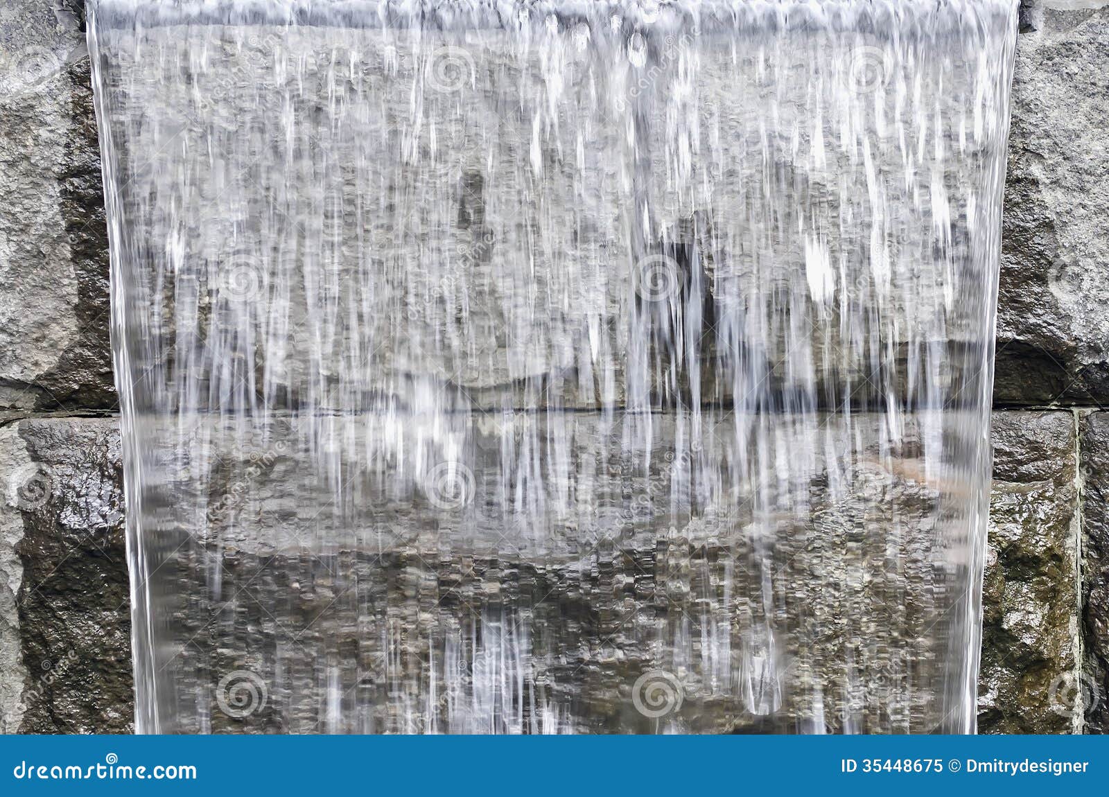 Flow of Water on Stone Steps Stock Image - Image of water, wall: 35448675