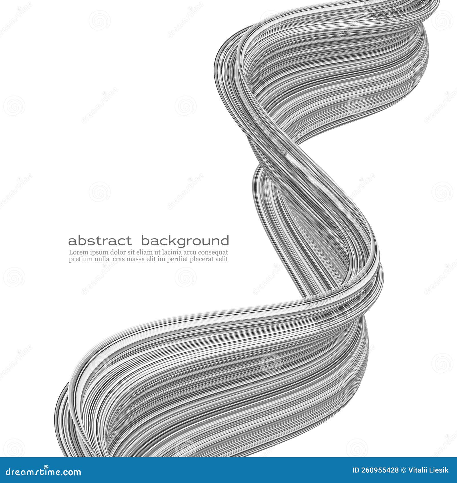 Flow of Wavy Gray Lines.Abstract Gray Wave Background. Stock ...