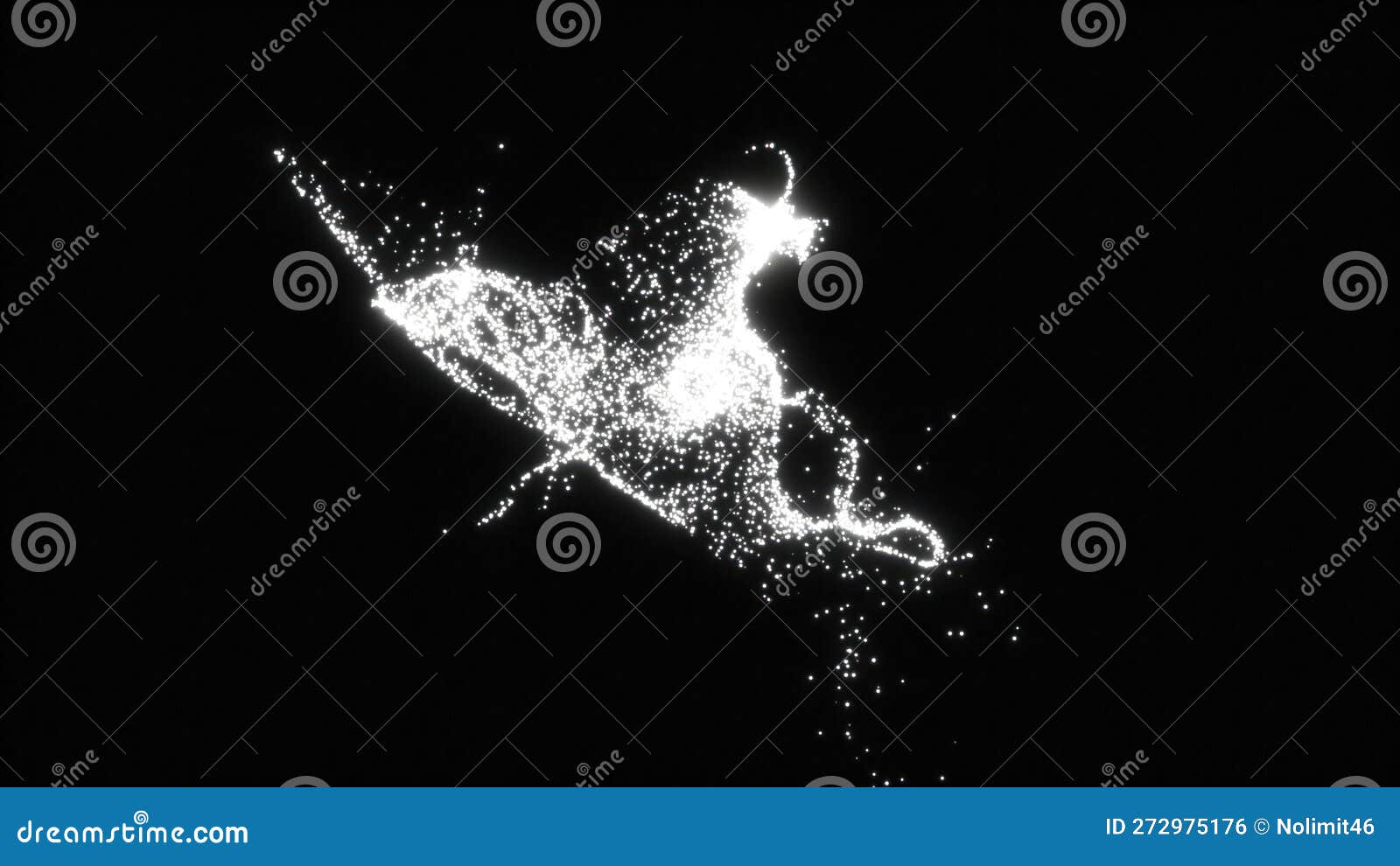 Flow white particles stock illustration. Illustration of shiny - 272975176